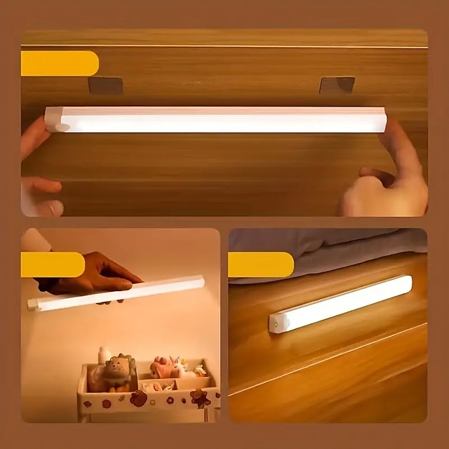 Under Cabinet Light Wireless Motion Sensor LED Light Bar LED Long Sense ...