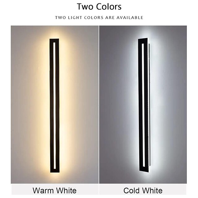 Modern LED Wall Light, Indoor/Outdoor IP65 Waterproof Garden Light40/60 ...