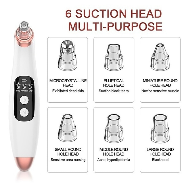 Wireless Electric Blackhead Remover Pore Vacuum Acne Pimple Removal ...