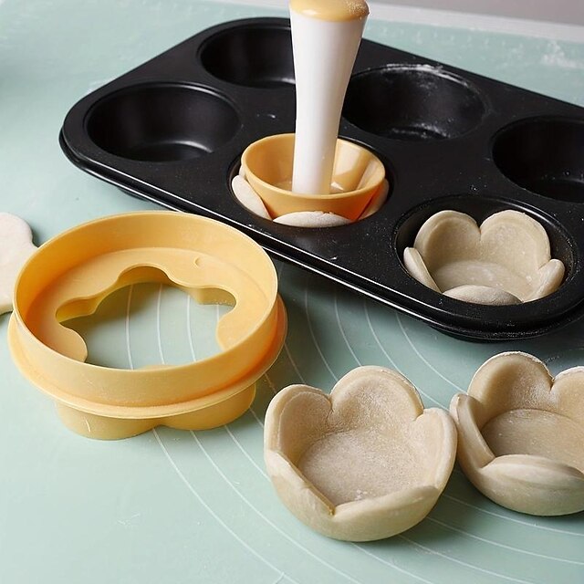 2pcs Flower Pastry Cutter and Tart Tamper Set - Perfect for Baking ...