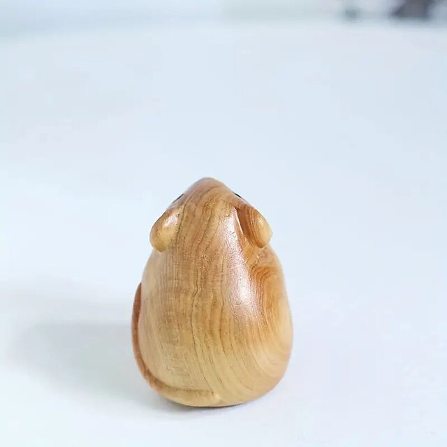 1pc Boxwood Carving Cat With Modern Childlike, Cute And Simple ...