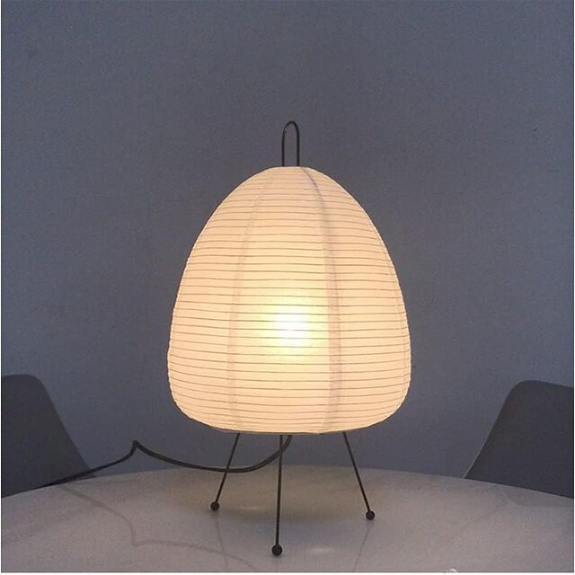 Paper Lamp Modern Retro Desk Lamp Japanese Design Paper Lampshade LED ...