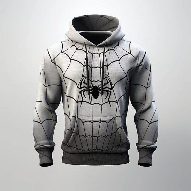 Men's Graphic Spiders Spider web Hoodie Hoodies Sweatshirt Fashion ...