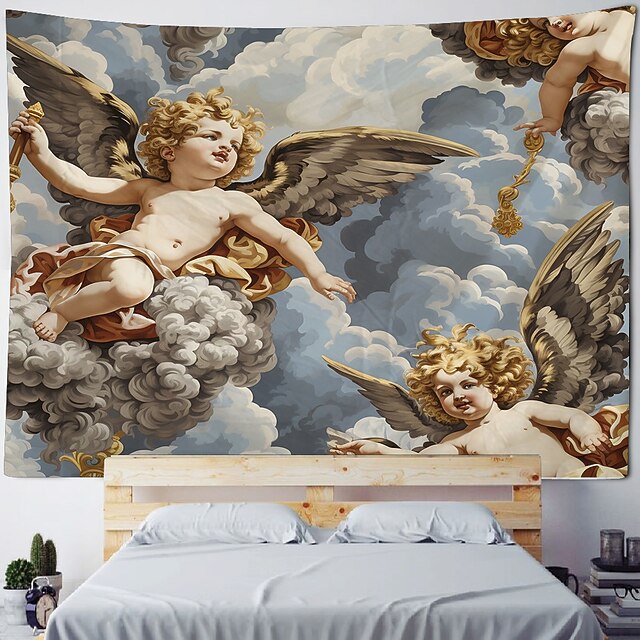 Renaissance Angel Hanging Tapestry Wall Art Large Tapestry Mural Decor ...