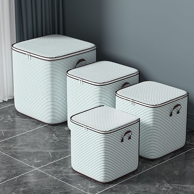 Quilt Storage Box With Handlr, Large Capacity Moving Packing Bag With ...