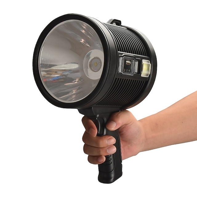 Rechargeable Spotlight Flashlight, Ultra Bright 200000 Lumen Spotlight ...