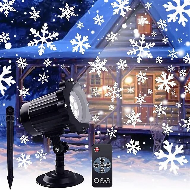 Christmas Projector Lights Outdoor, Holiday Snow Projector with ...