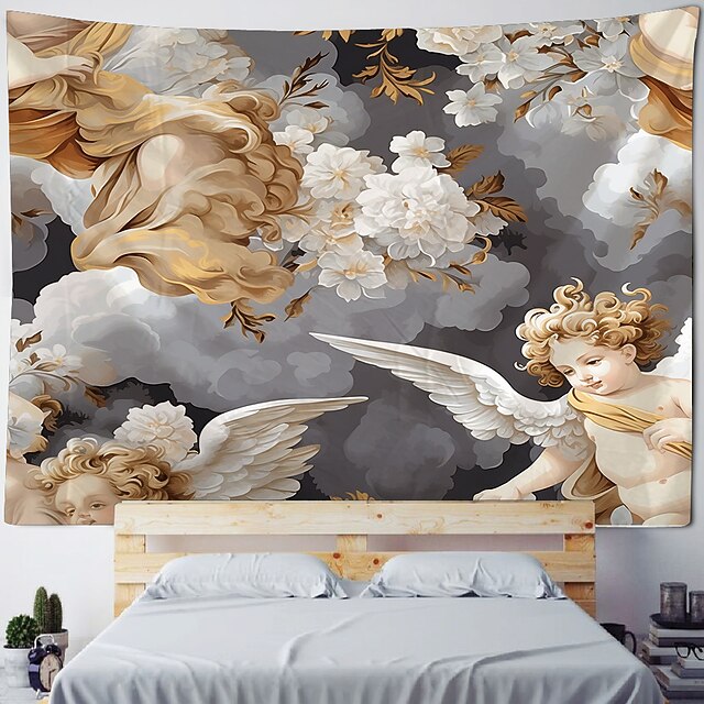 Renaissance Angel Hanging Tapestry Wall Art Large Tapestry Mural Decor ...