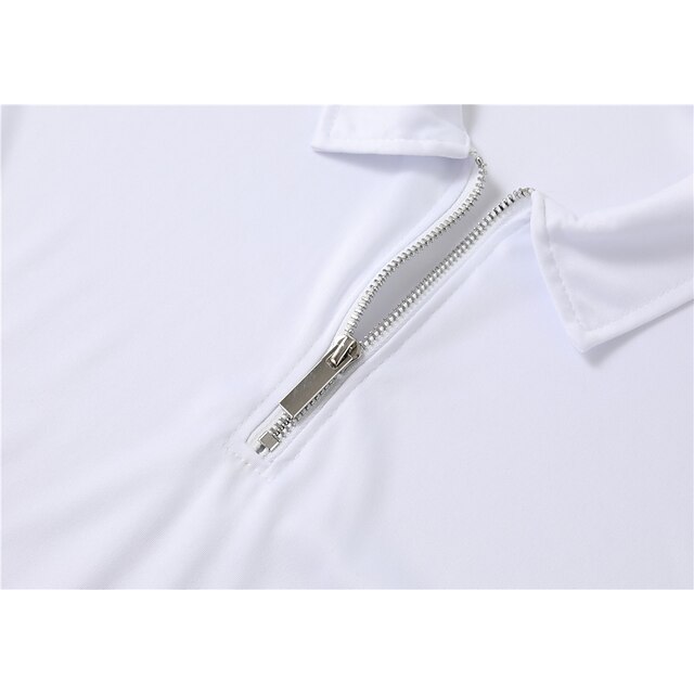 Men's Polo Shirts Quarter Zip Polo Casual Holiday Lapel Quarter Zip ...