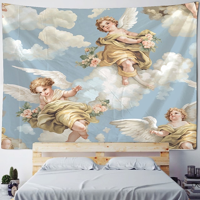 Renaissance Angel Hanging Tapestry Wall Art Large Tapestry Mural Decor ...