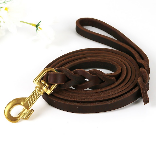 Copper Hook Pet Cowhide Traction Rope For Dogs Medium To Large Size ...