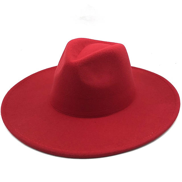 Punk Gothic Wide Brim Hat Fedora Hat Witchy Stiff Women's Fashion ...