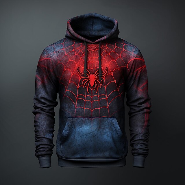 Men's Graphic Spiders Spider web Hoodie Hoodies Sweatshirt Fashion ...