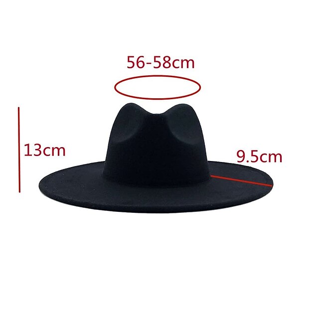Punk Gothic Wide Brim Hat Fedora Hat Witchy Stiff Women's Fashion ...