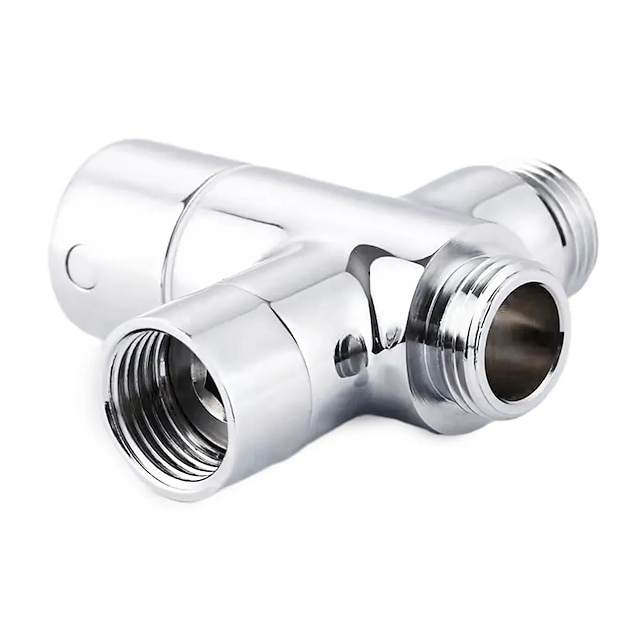 Brass Diverter Valve 3 Way Water Separator Shower Tee Adapter ...