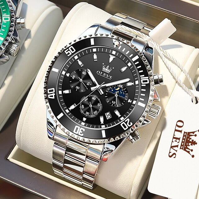 OLEVS Quartz Watch for Men Fashion Luxury Dive Classic Quartz Men's ...