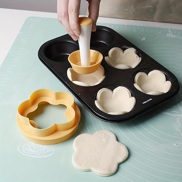 2pcs Flower Pastry Cutter and Tart Tamper Set - Perfect for Baking ...