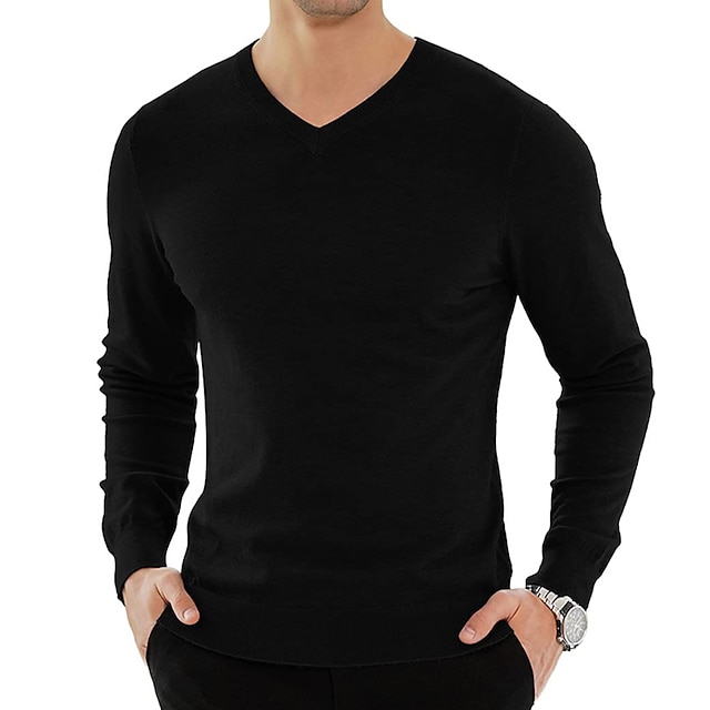 Hombre Suéter de punto Suéter informal Estriado Tejer Regular De Punto ...