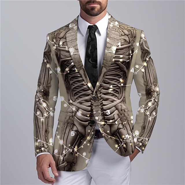 Skeleton Business Abstract Gothic Men's Coat Blazer Work Wear to work ...