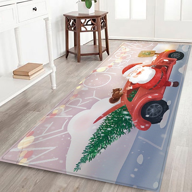Christmas Decorations Tree Area Rug Non Slip Xmas Floor Mat Bedside ...