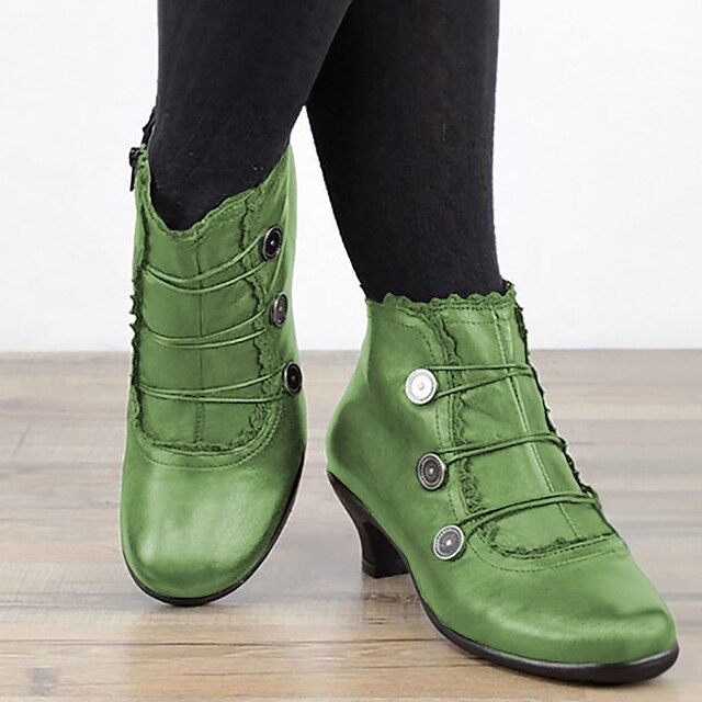 Women's Victorian Black Lace-Trimmed Button Ankle Boots - Perfect for ...