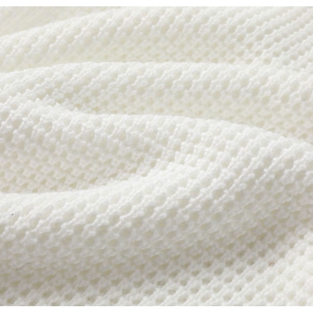 Men's Sweater Cropped Sweater Pullover Sweater Jumper Waffle Knit ...