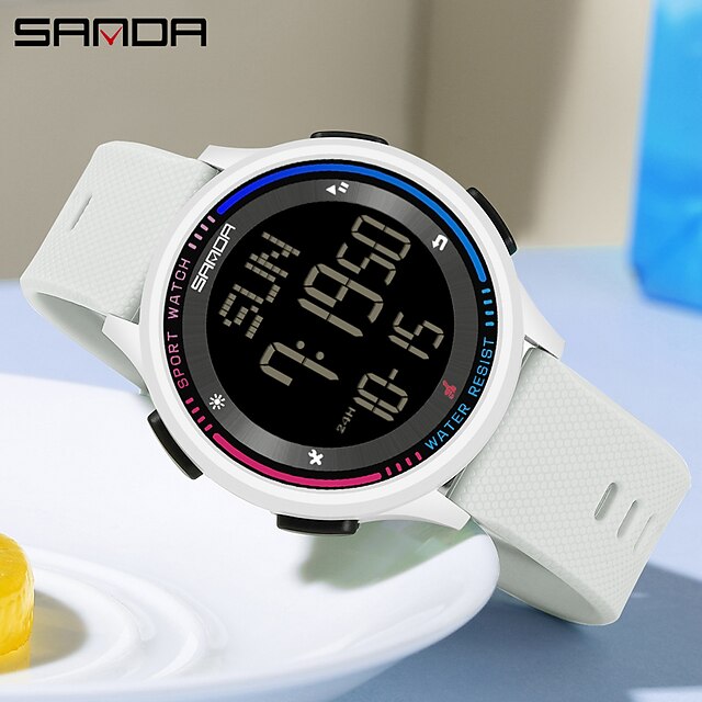SANDA 6158 Men LED Digital Military Watch Man Sports Watches Outdoor 5Bar Waterproof ...