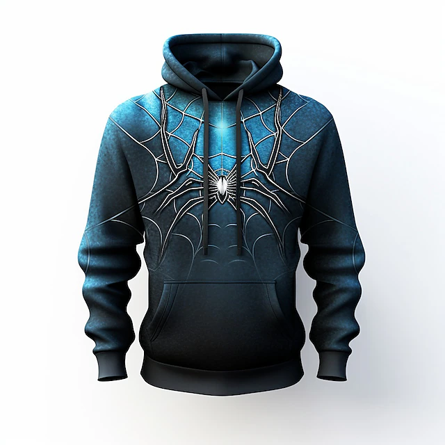 Men's Graphic Spiders Spider web Hoodie Hoodies Sweatshirt Fashion ...