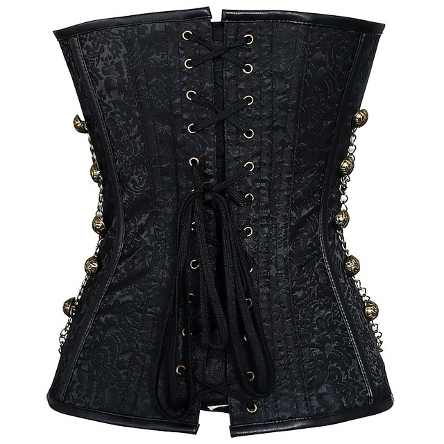 Steampunk Corset Thong 2 PCS Set Punk & Gothic Overbust Corset Cosplay ...