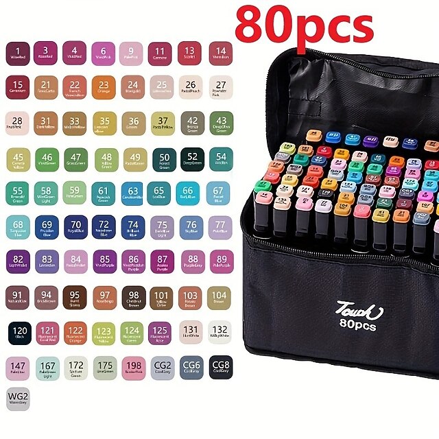 12-262 stuks kleur kunst markers dubbelzijdige schets markers set voor ...