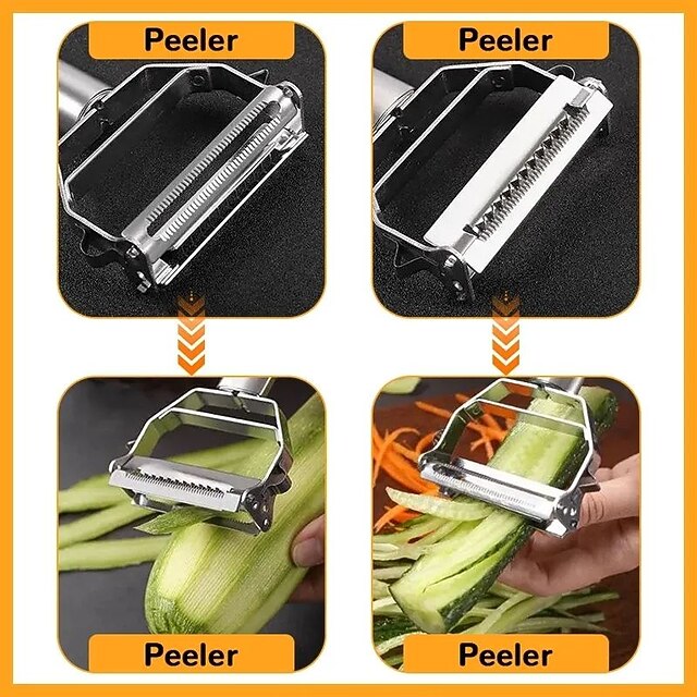 Peeler Stainless Steel Double Layer Multifunction Vegetables and Fruit ...