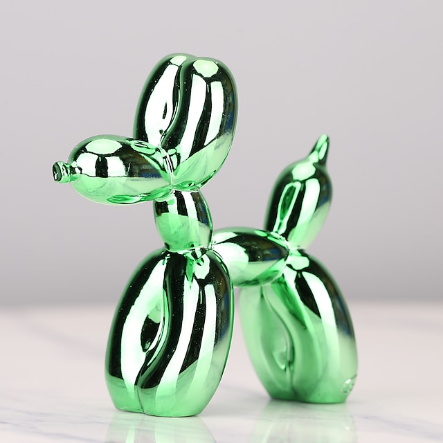 Shiny Balloon Dog Statue Home Decor Modern Art Funky Statues for Coffee ...