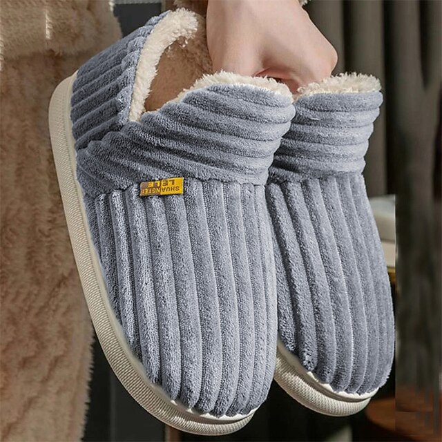Women's Pink Plush Indoor Slippers with Fleece Lining – Cozy Non-Slip ...