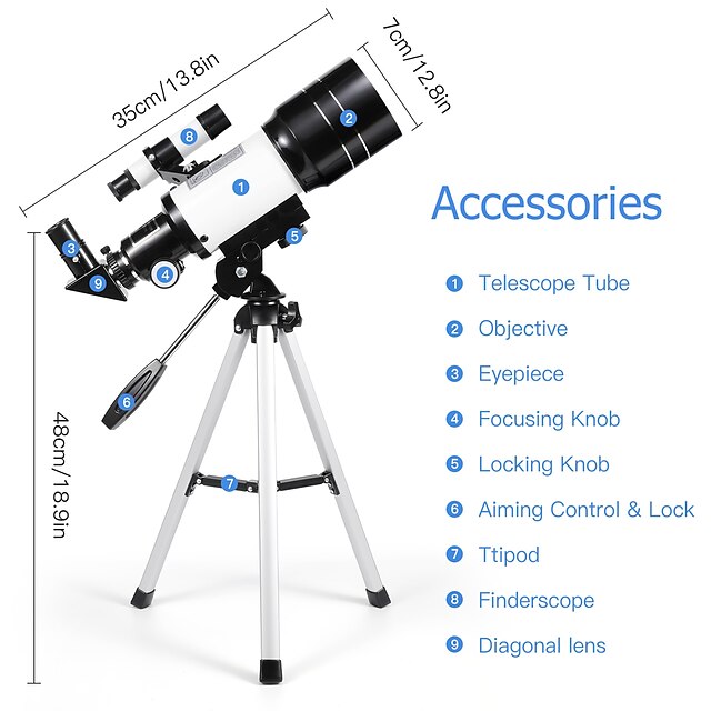 F30070M 70mm Aperture 300mm Astronomical Refractor Astronomical ...