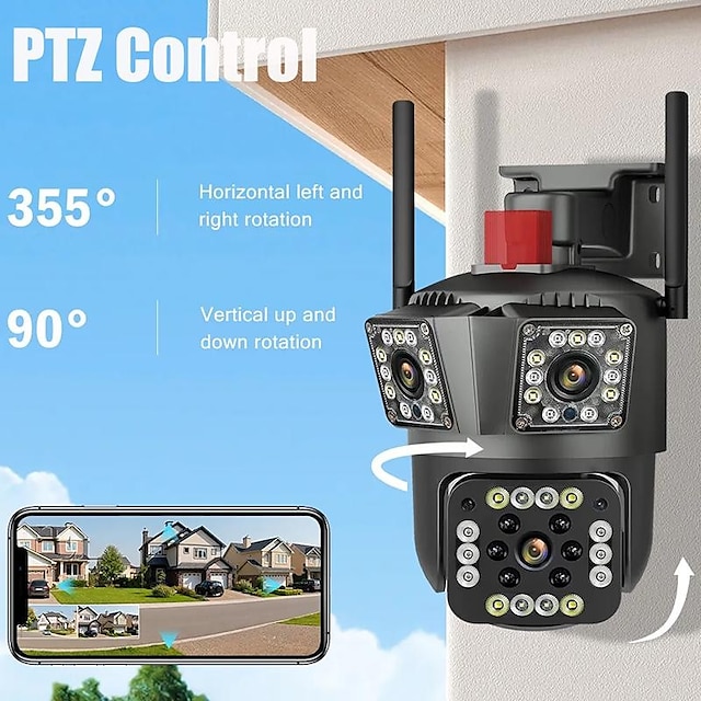 Security Camera Outdoor 6MP 10X Zoom Outdoor Waterproof IP Camera ...