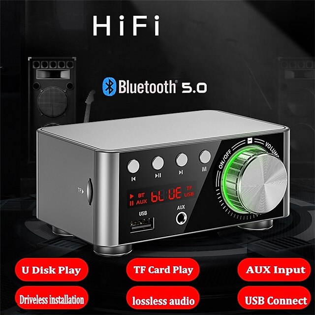 Bluetooth Digital Mini Amplifier 50WX2 Power Amplifier Board Bluetooth ...