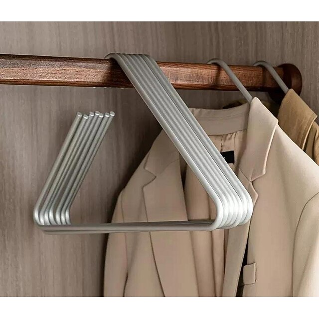 Creative Triangle Clothes Hangers 5pcs Solid Metal Hangers For Coat ...