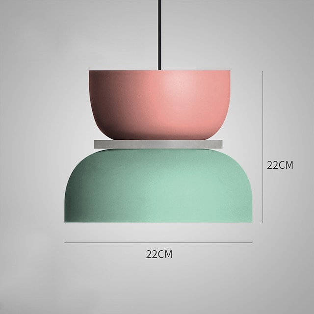 Nordic Modern Pendant Light Creative Macaron Color Barn Design Mid ...
