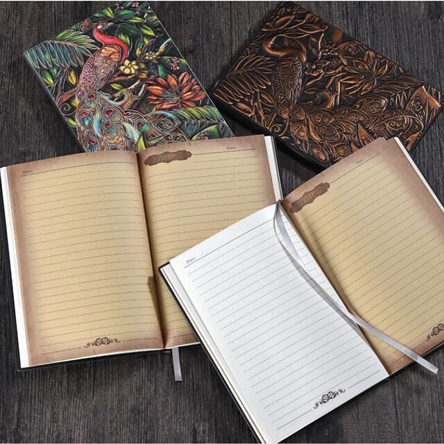 8 Types Embossed Leather Journal Diary Business Notebook Agenda Antique ...