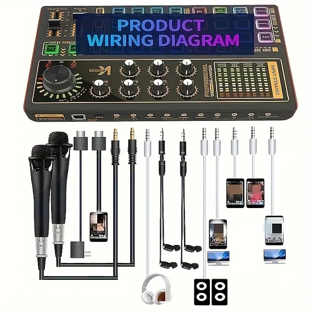Professional Audio Mixer K300 Live Sound Card And Audio Interface Sound ...