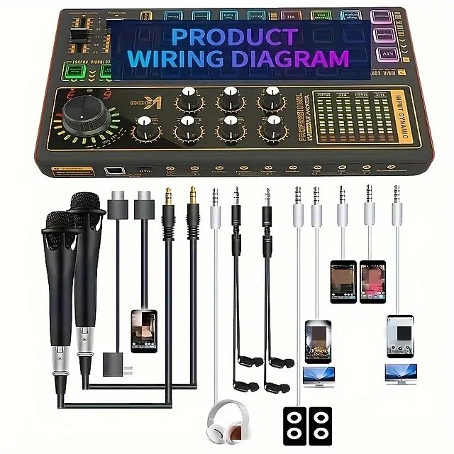 Professional Audio Mixer K300 Live Sound Card And Audio Interface Sound ...