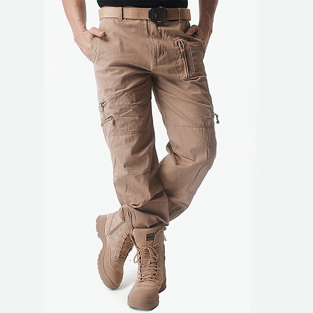 Men's Cargo Pants Tactical Pants Zip Leg Plain Comfort Breathable ...