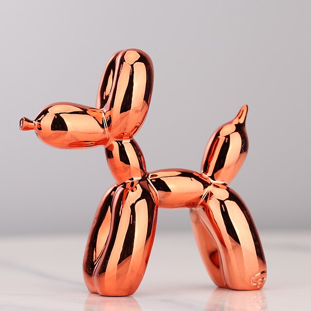 Shiny Balloon Dog Statue Home Decor Modern Art Funky Statues for Coffee ...
