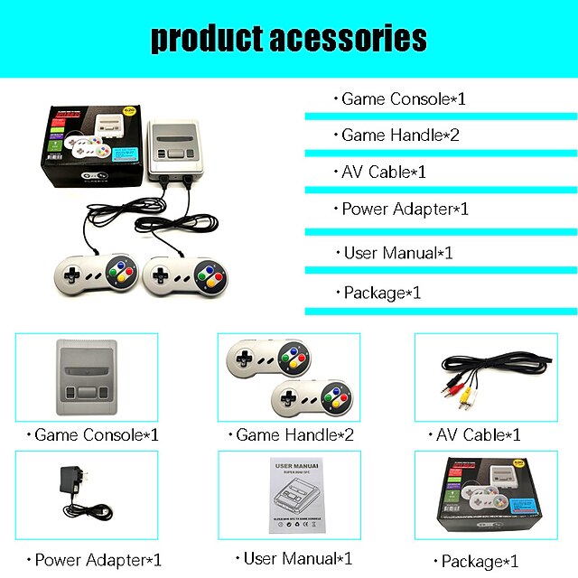 Built-In 620 Games Mini TV Game Console 8 Bit Retro Classic Handheld ...