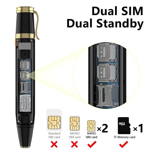 K07 Plus Mini Mobile Phone Pen Dual Sim Camera Fan Bluetooth Dialer ...