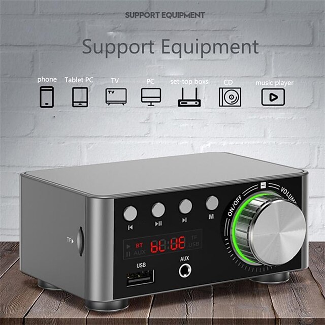 Bluetooth Digital Mini Amplifier 50WX2 Power Amplifier Board Bluetooth ...