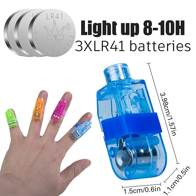 Kids LED Finger Lights Birthday Party Supplies Assorted Rave Laser Toys ...