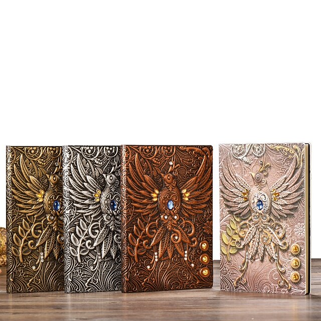 8 Types Embossed Leather Journal Diary Business Notebook Agenda Antique ...