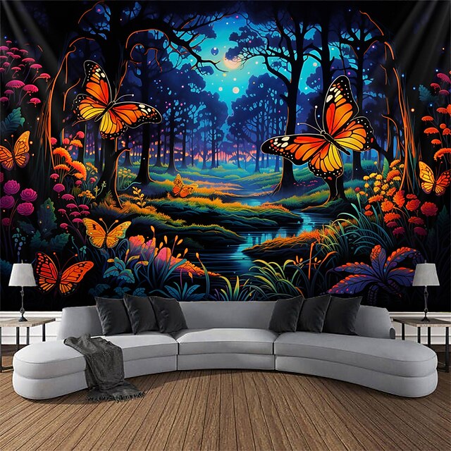 Blacklight Tapestry UV Reactive Glow in the Dark Glow Party Neon ...