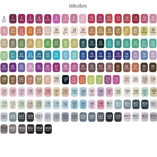 12-262 stuks kleur kunst markers dubbelzijdige schets markers set voor ...